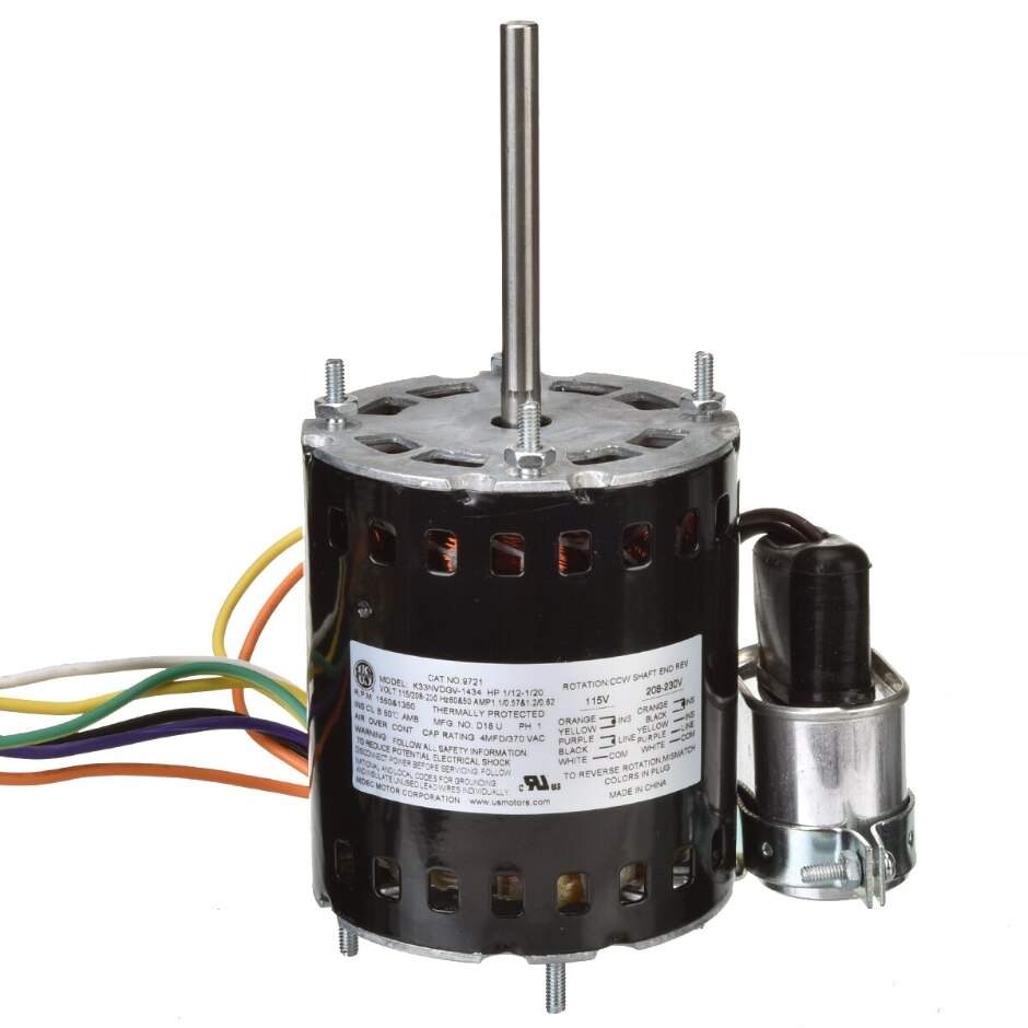 9721 Refrigeration Motor 1/12-1/20HP 115/230V 1550 RPM Reversible